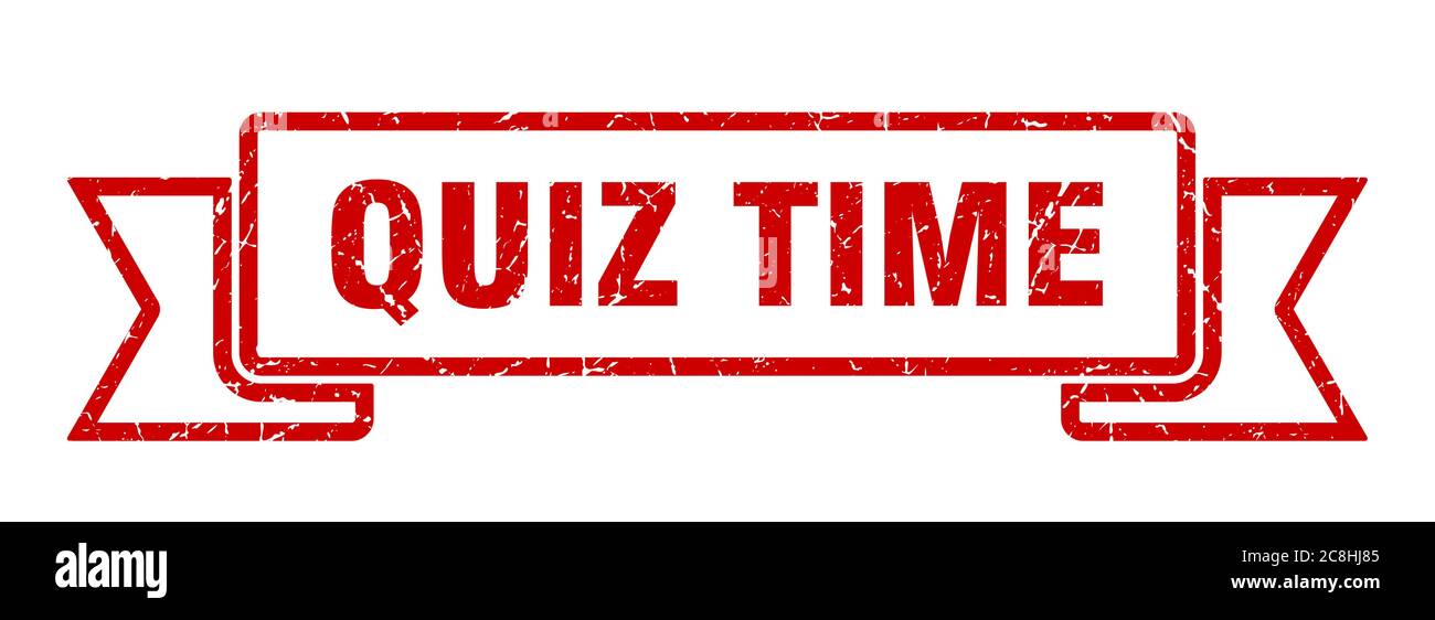 Quiz time ribbon ribbon hi-res stock photography and images - Alamy