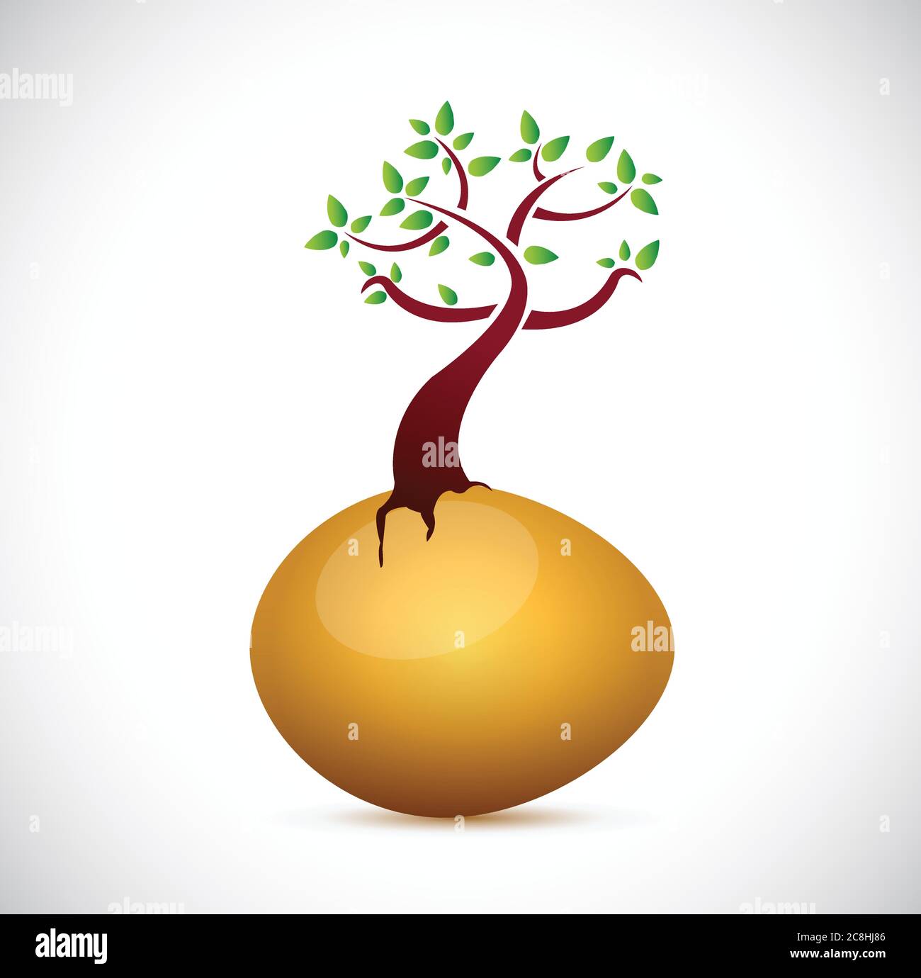 Egg shell garden Stock Vector Images - Alamy