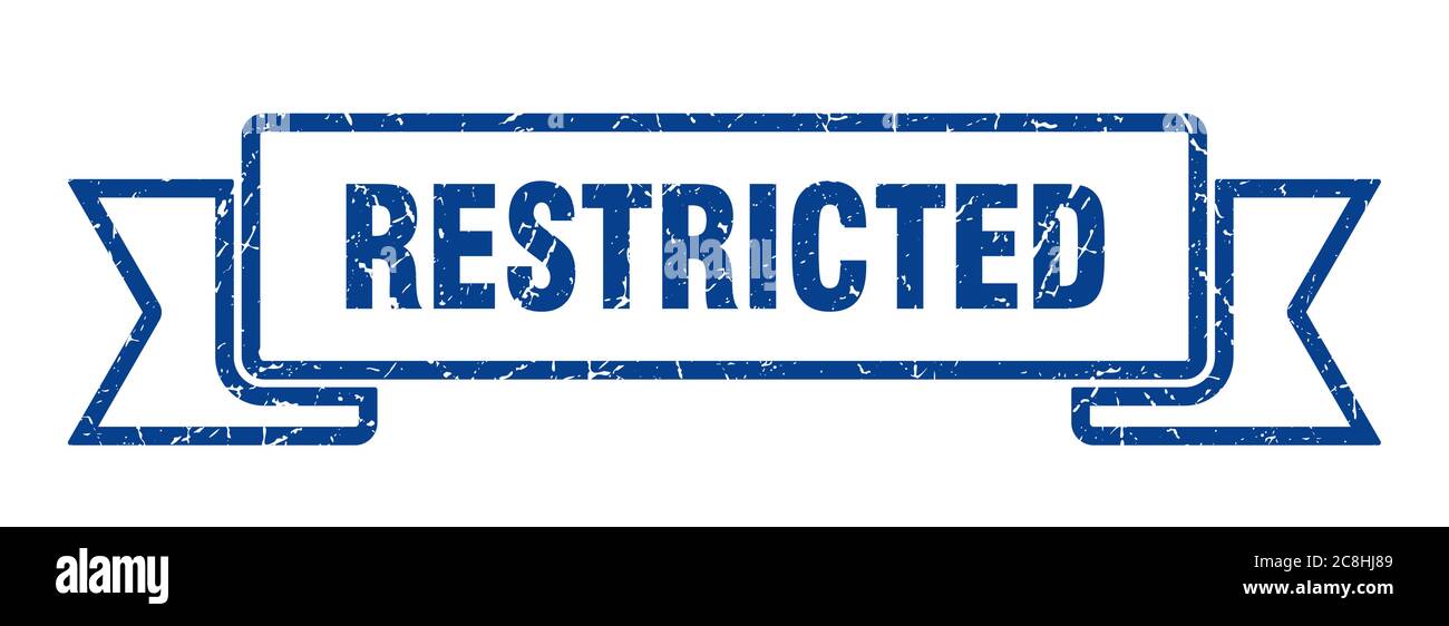 restricted ribbon sign. restricted vintage retro band Stock Vector ...