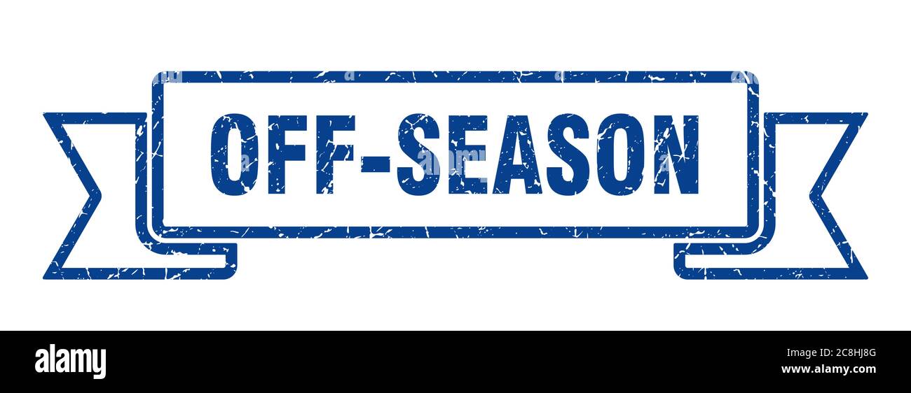 off-season ribbon sign. off-season vintage retro band Stock Vector ...
