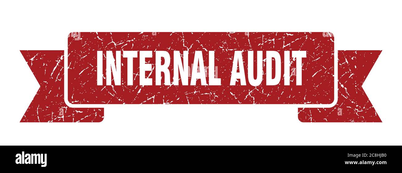 internal audit ribbon sign. internal audit vintage retro band Stock ...