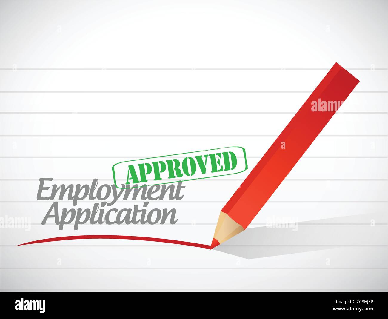 Employment application Stock Vector Images - Alamy