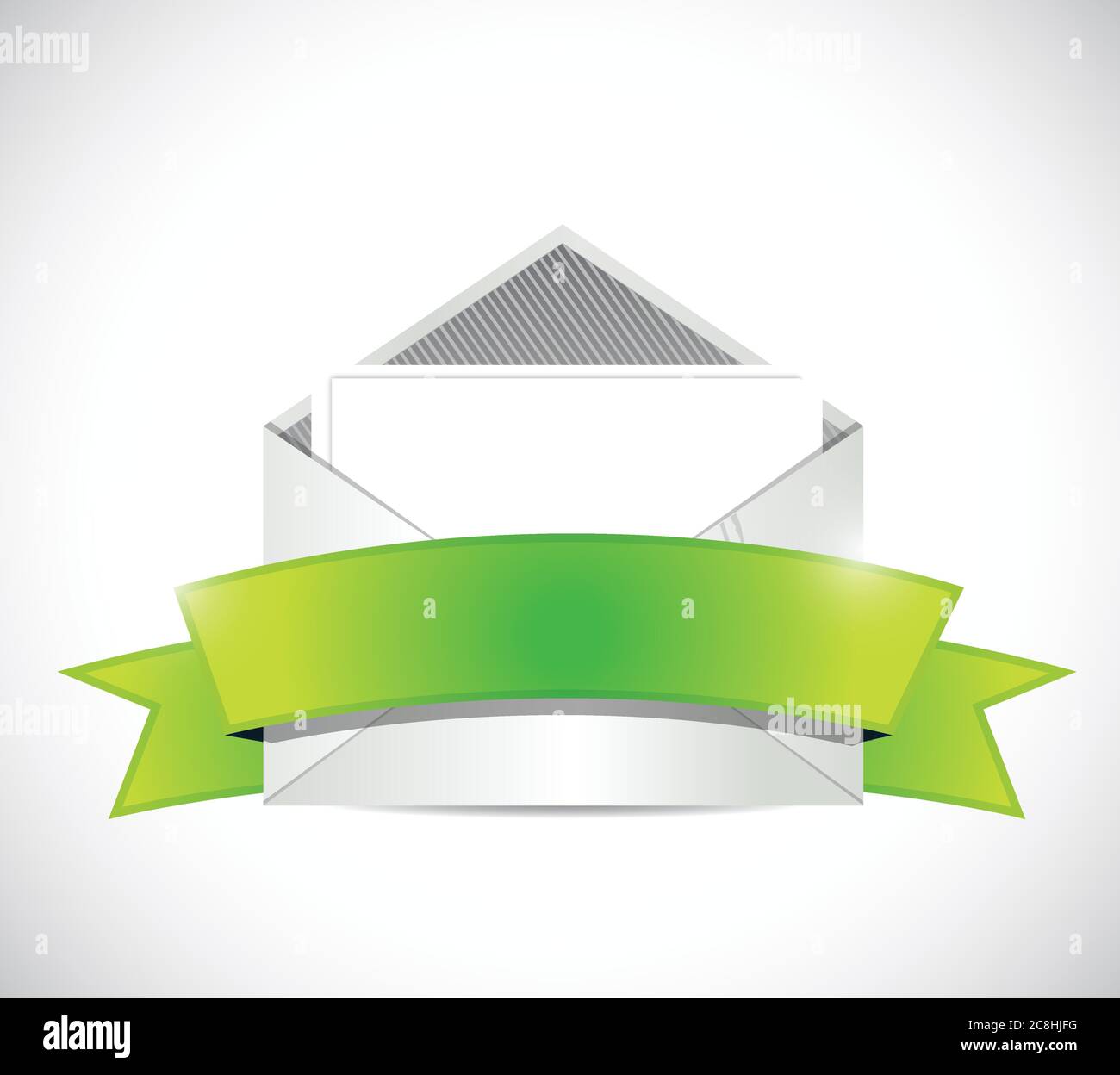 Open green envelope blank Stock Vector Images - Alamy