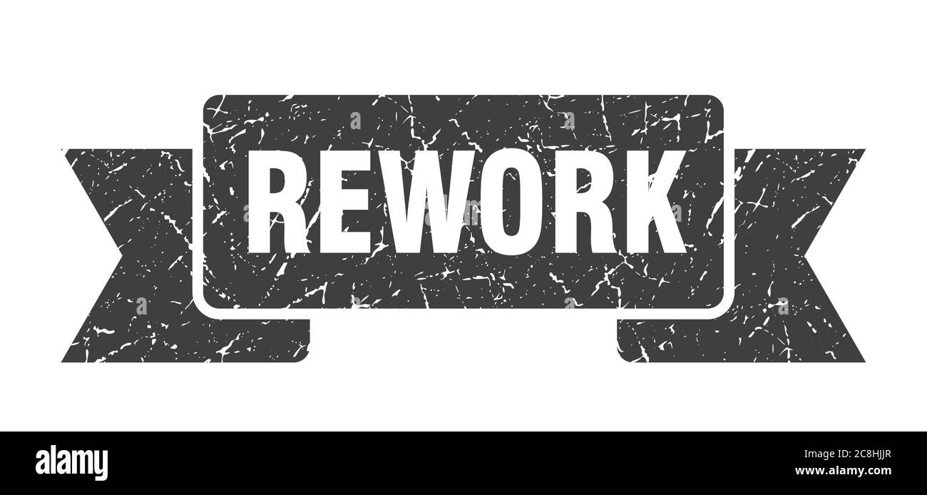 rework ribbon sign. rework vintage retro band Stock Vector Image & Art ...