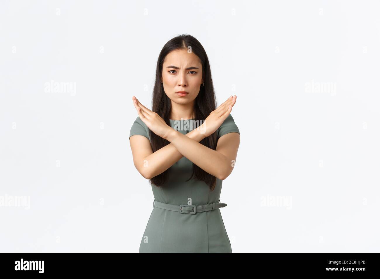 Small business owners, women entrepreneurs concept. Disappointed ...