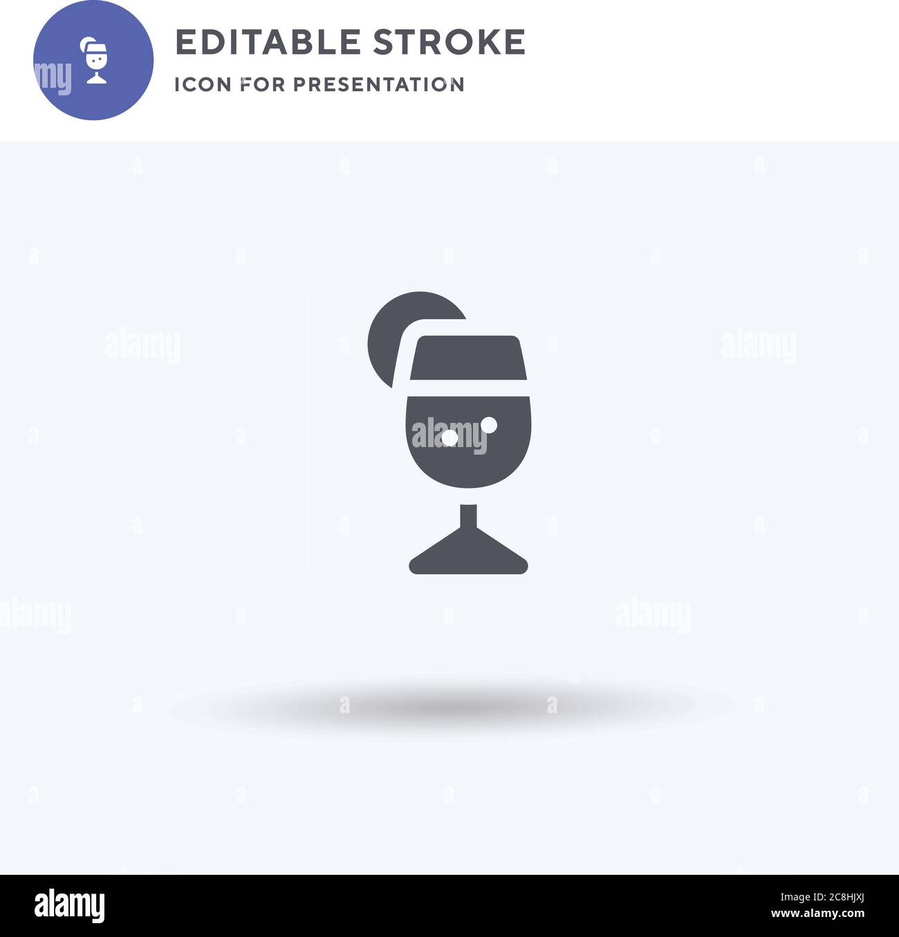 Aperol Spritz icon vector, filled flat sign, solid pictogram isolated ...