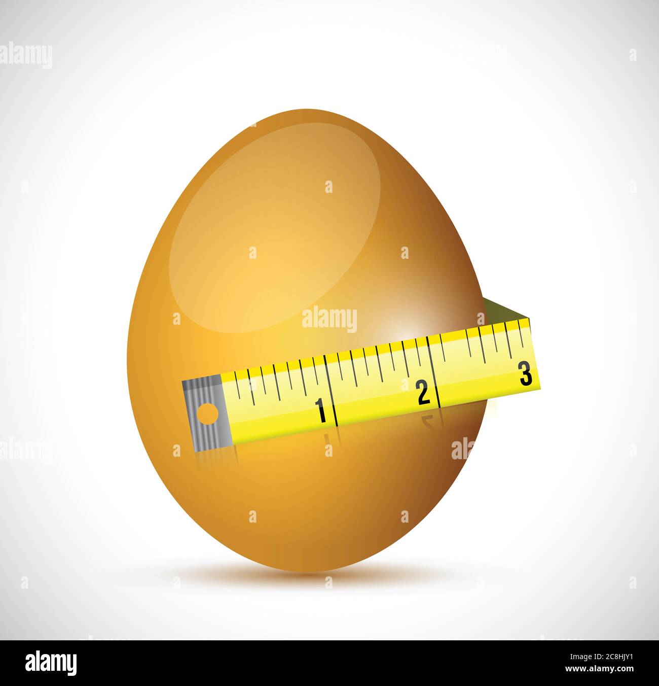 Egg and measure tape illustration design over a white background Stock ...