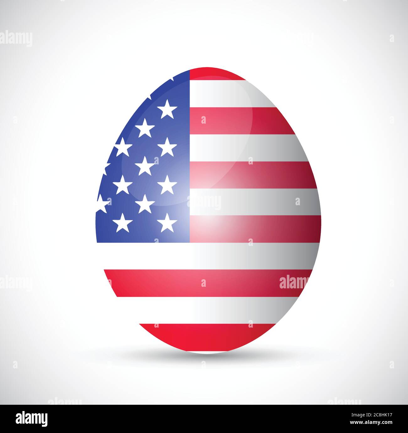 Us flag egg illustration design over a white background Stock Vector ...