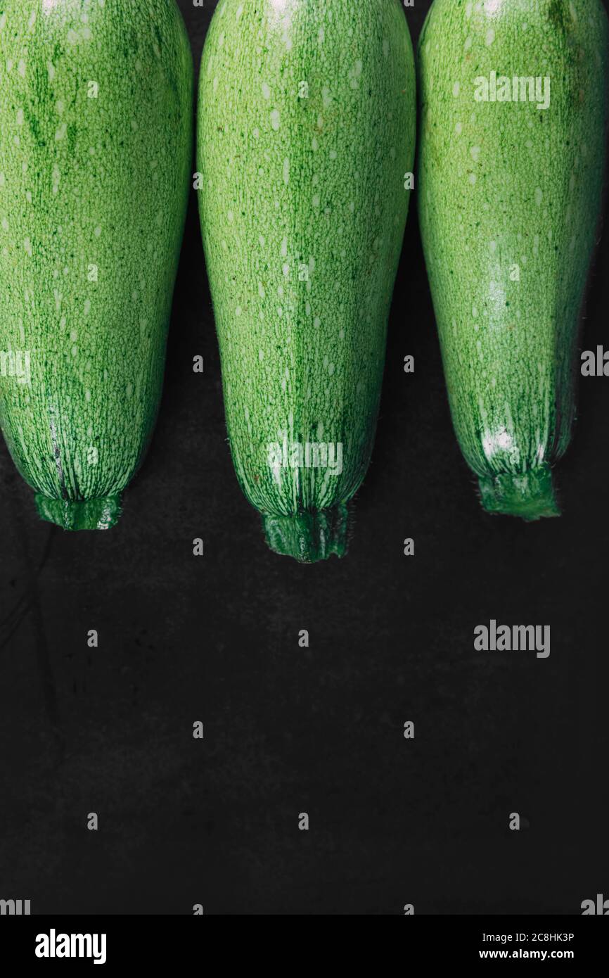 Three squash on a dark background. Organic eco food. Healthy diet ...