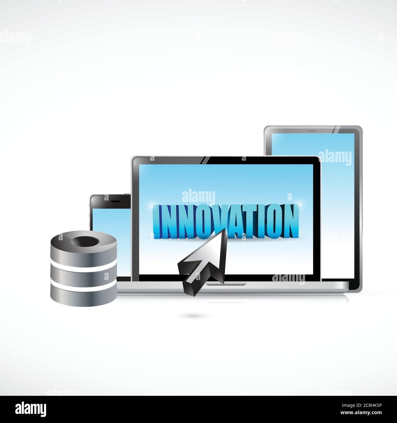 Innovation electronics illustration design over a white background ...