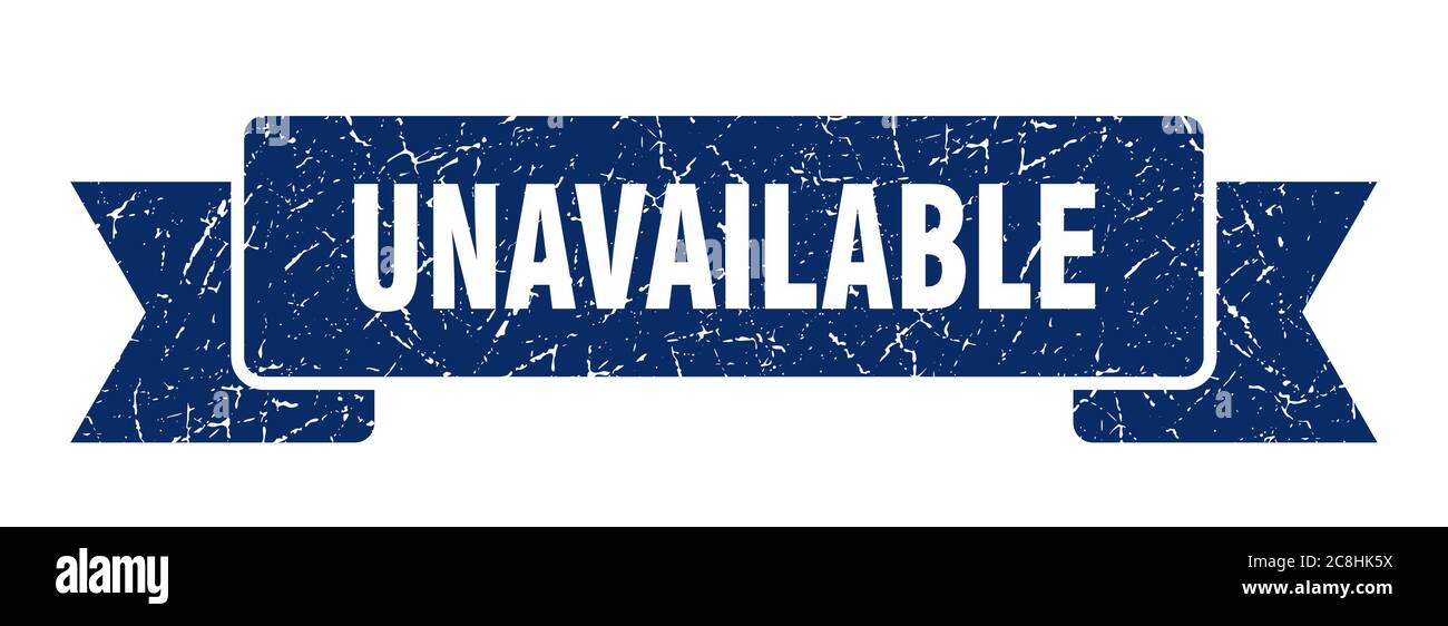 unavailable ribbon sign. unavailable vintage retro band Stock Vector ...