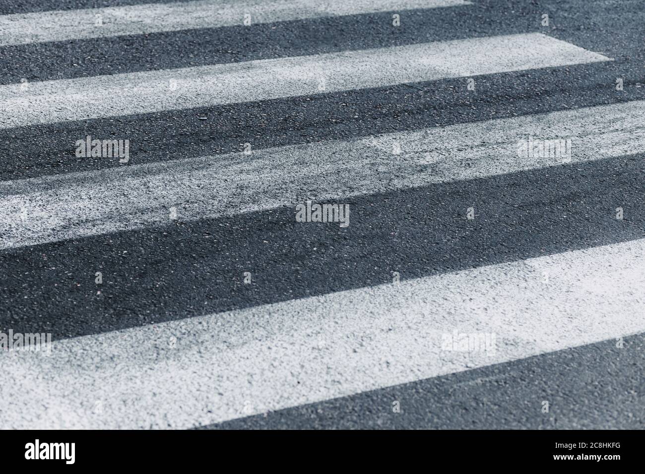 Empty crosswalk in gray and white. Pedestrian crossing, asphalt road ...
