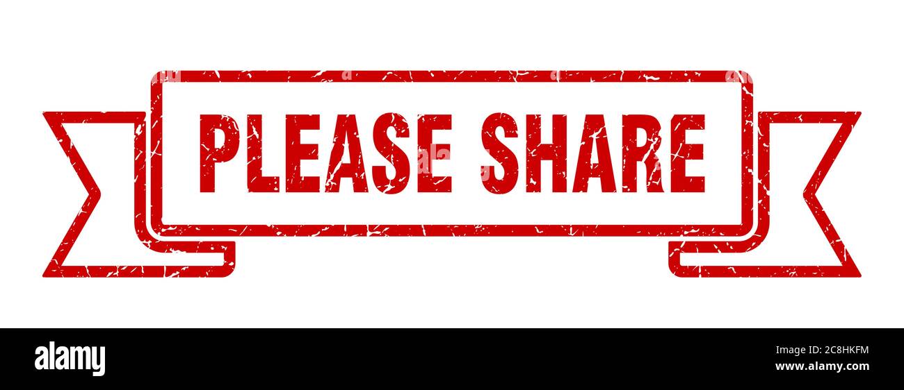 please share ribbon sign. please share vintage retro band Stock Vector ...