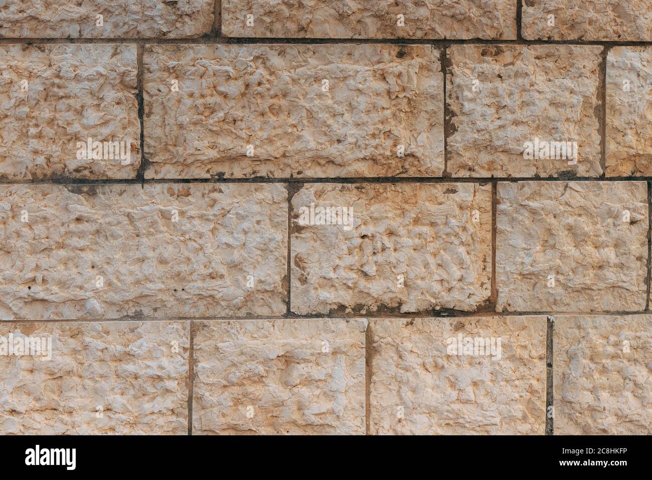 Jerusalem stone wall. Old wall made of the Jerusalem stone in Israel ...
