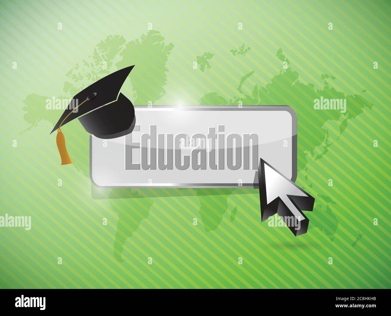 Education concept illustration design over a green background Stock ...