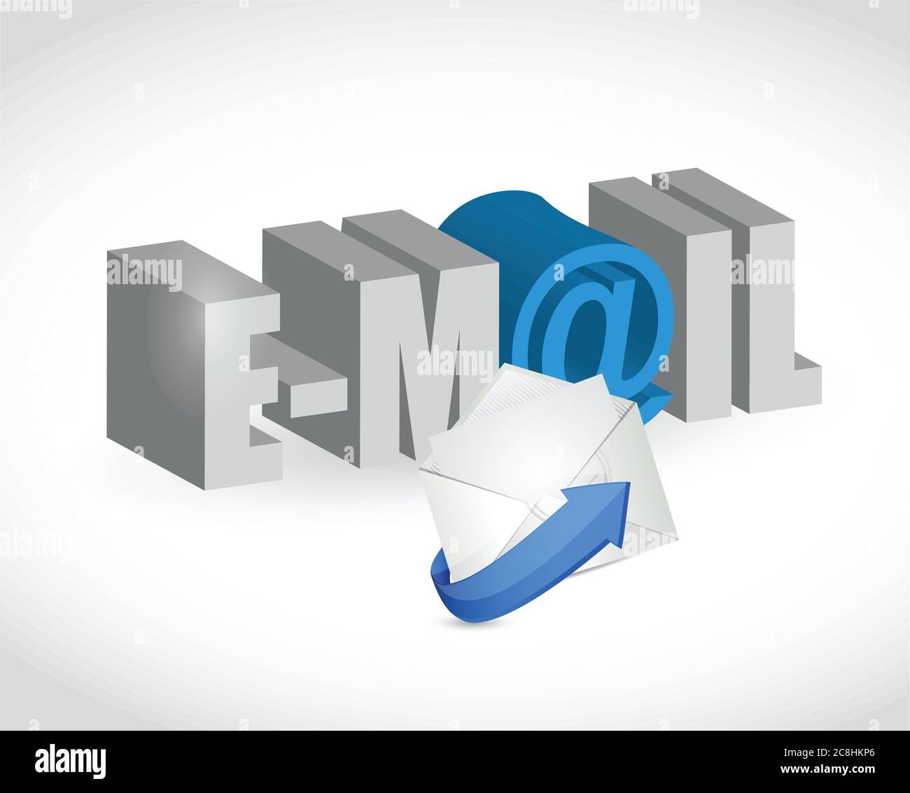 Email text envelope illustration design over a white background Stock ...