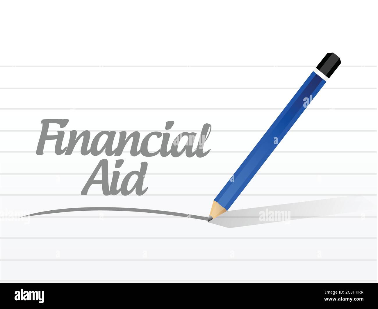 Financial aid message illustration design over a white background Stock ...