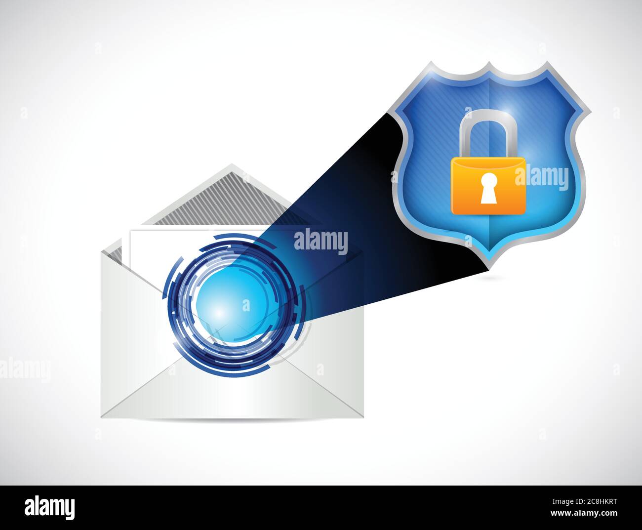 Mail security illustration design over a white background Stock Vector ...