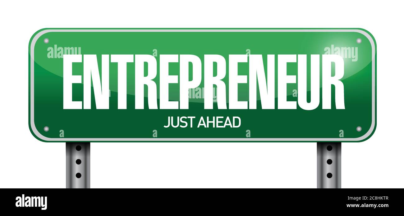 Entrepreneur sign illustration design over a white background Stock ...