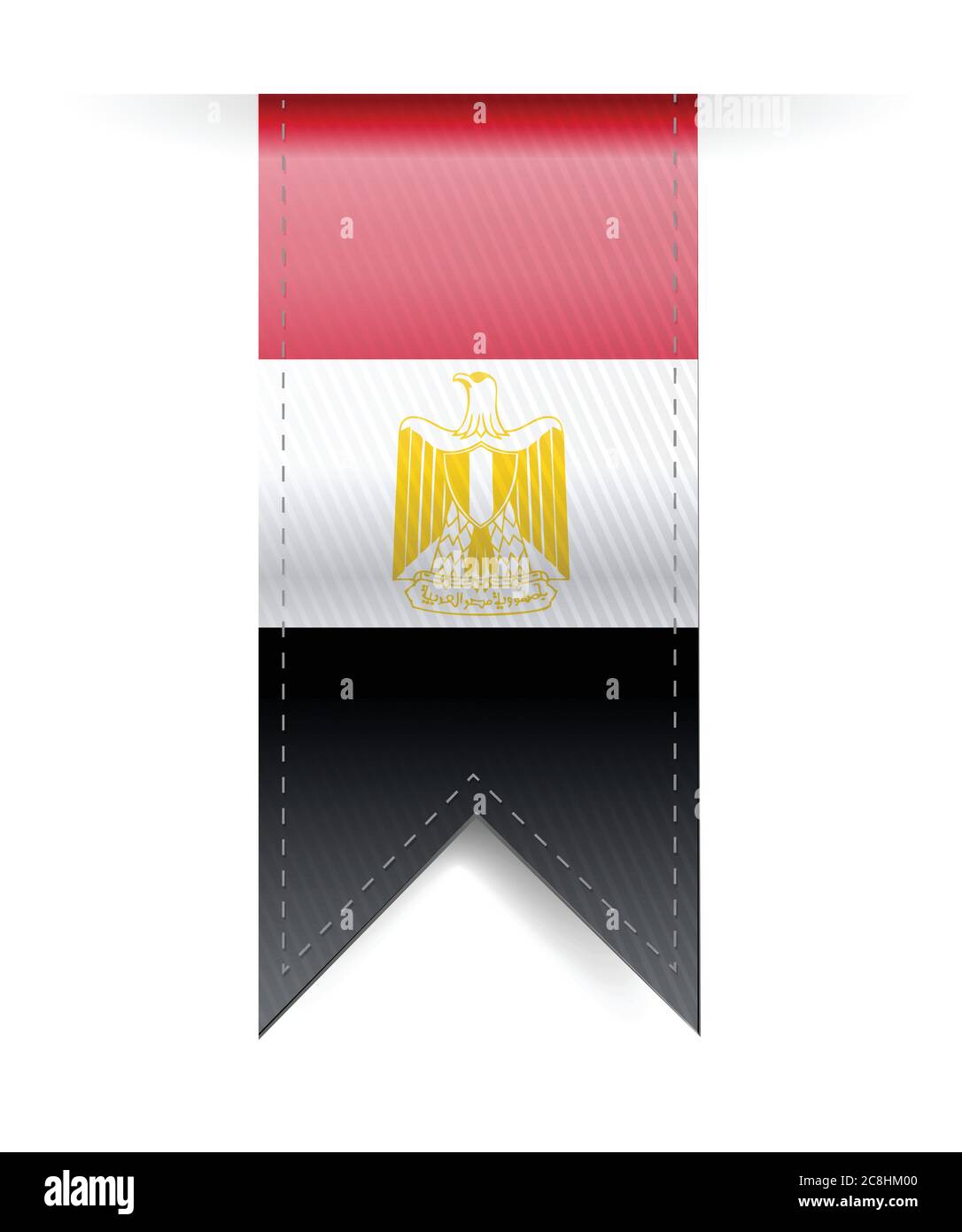 Egypt flag banner illustration design over a white background Stock ...