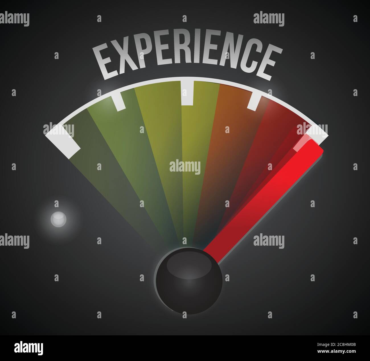Experience level measure meter from low to high, concept illustration ...