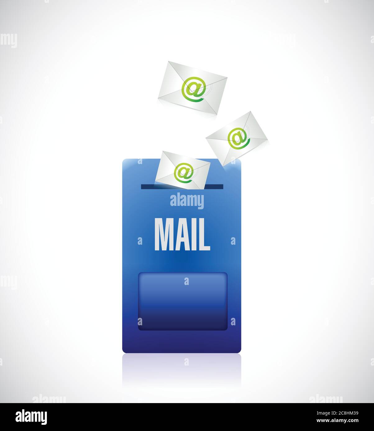 Email mailbox illustration design over a white background Stock Vector ...