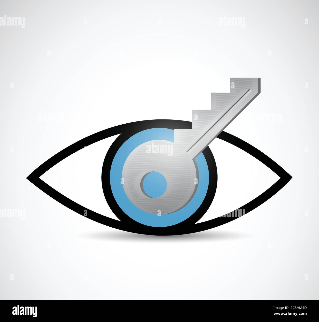 Key visual idea illustration design over a white background Stock ...