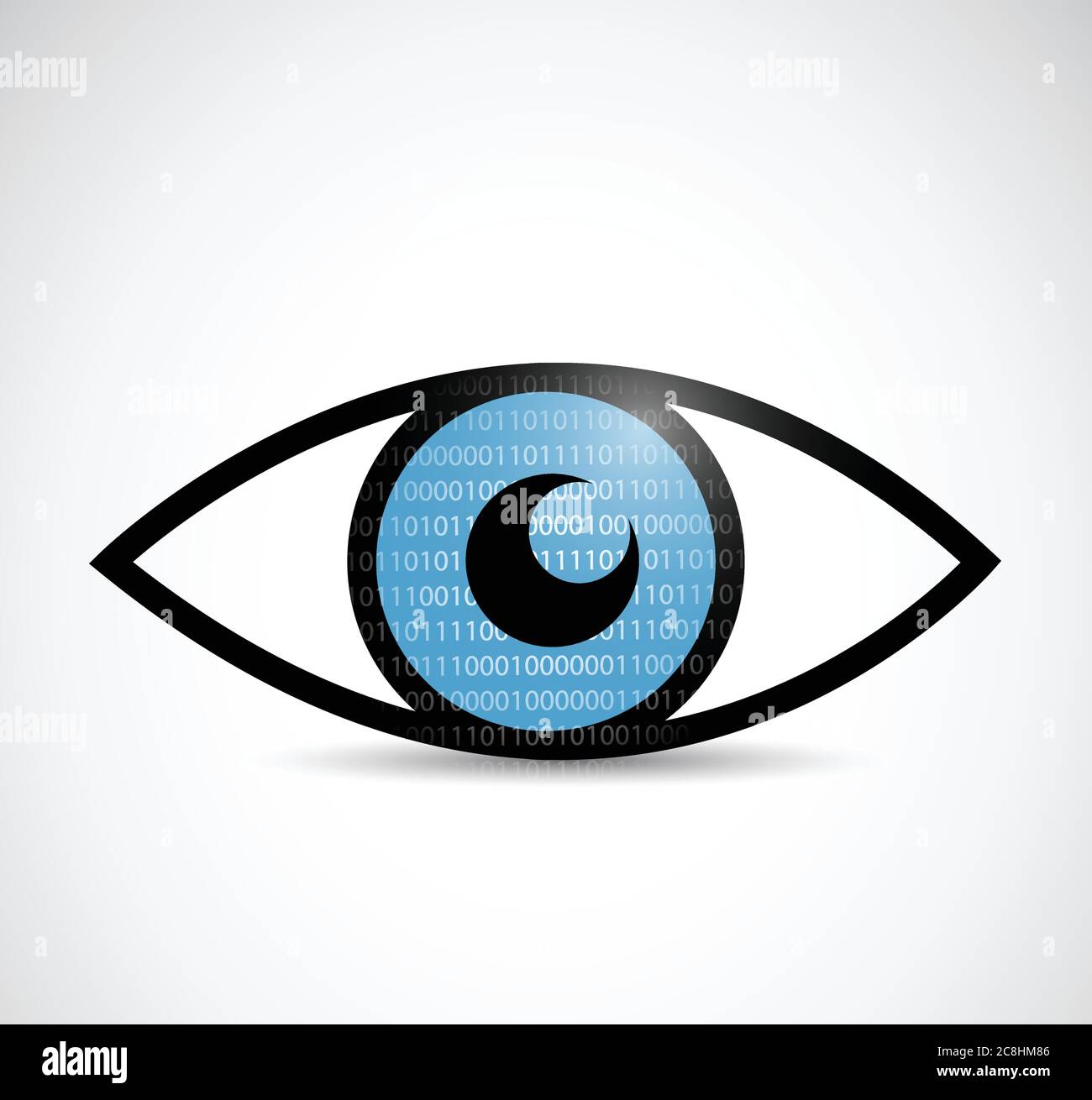 Binary eye illustration design over a white background Stock Vector ...