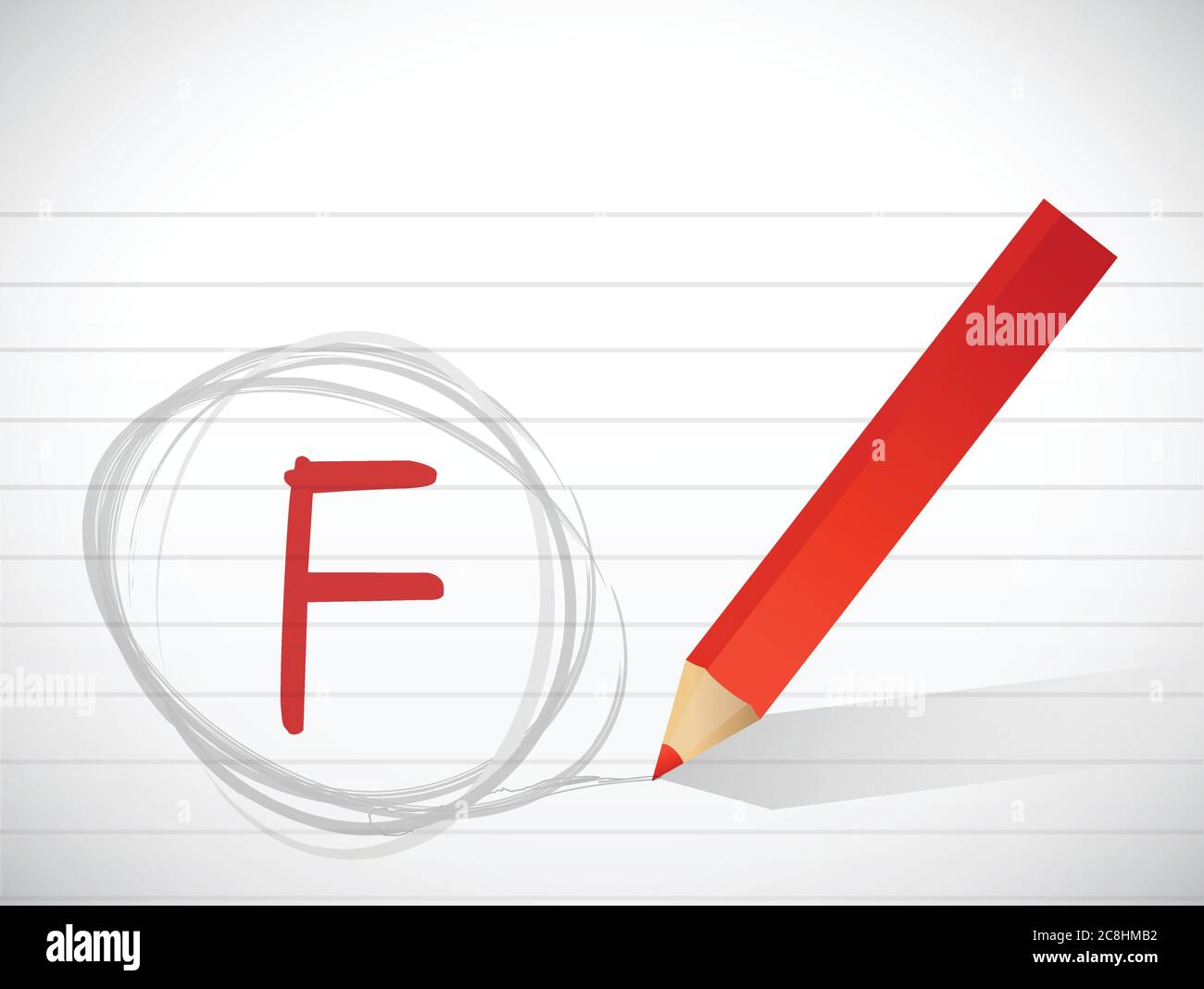 F grade message written on a white paper Stock Vector Image & Art - Alamy