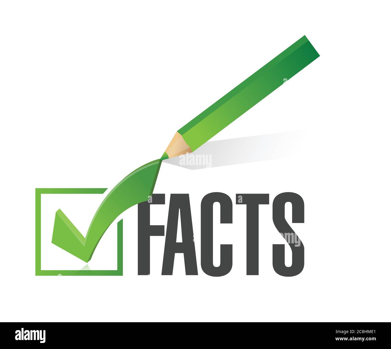 Facts checkmark illustration design over a white background Stock ...