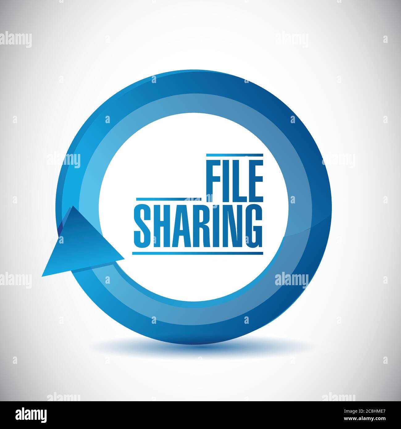 File sharing cycle illustration design over a white background Stock ...