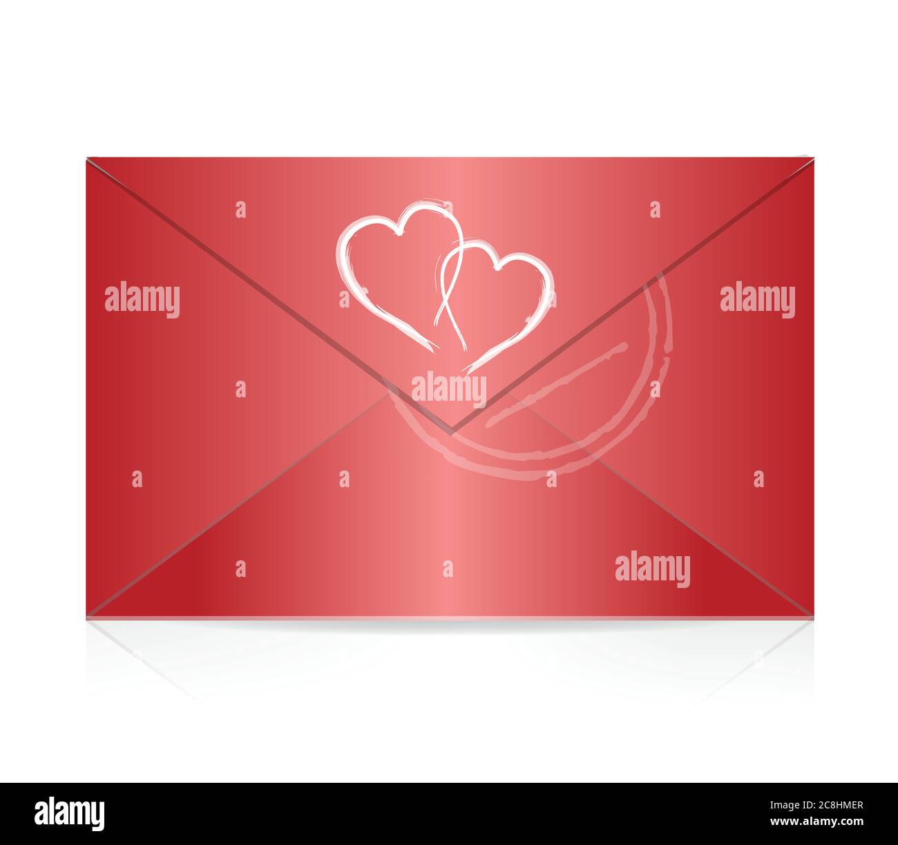 Red envelope illustration design over a white background Stock Vector ...