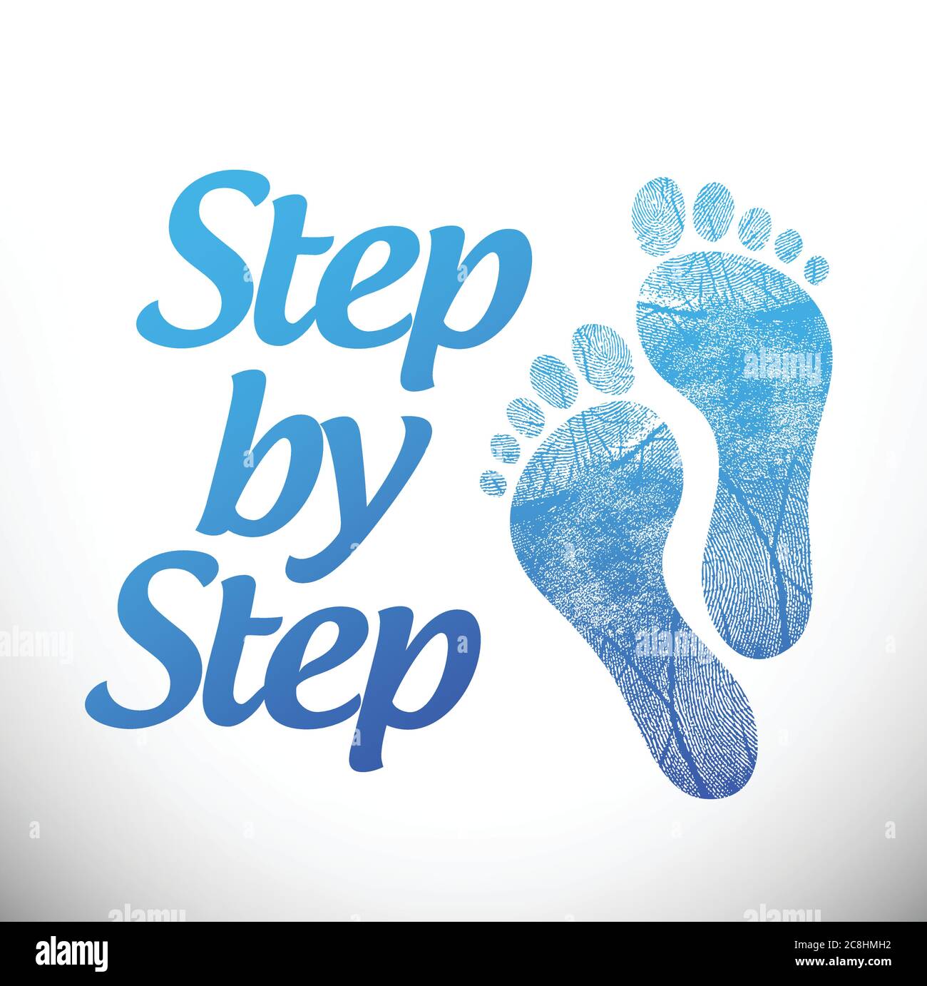 Step by step sign illustration design over a white background Stock ...