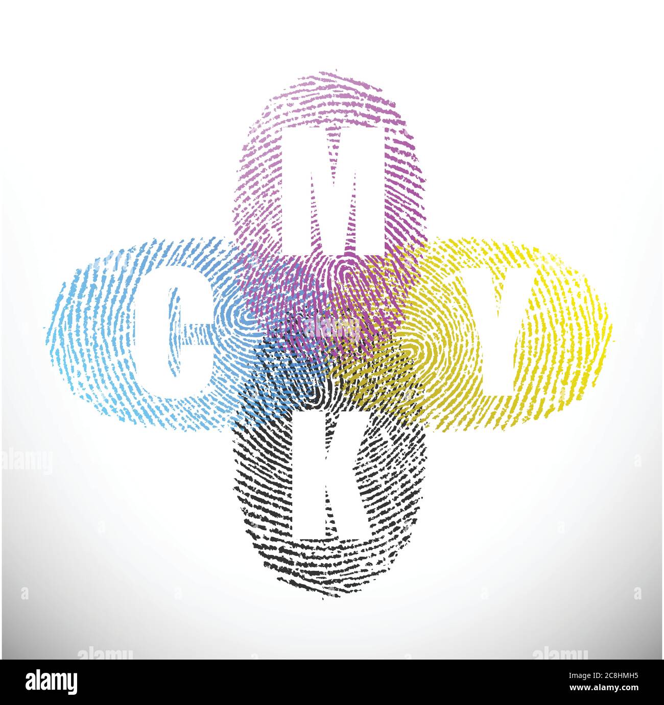 Cmyk print illustration design over a white background Stock Vector ...