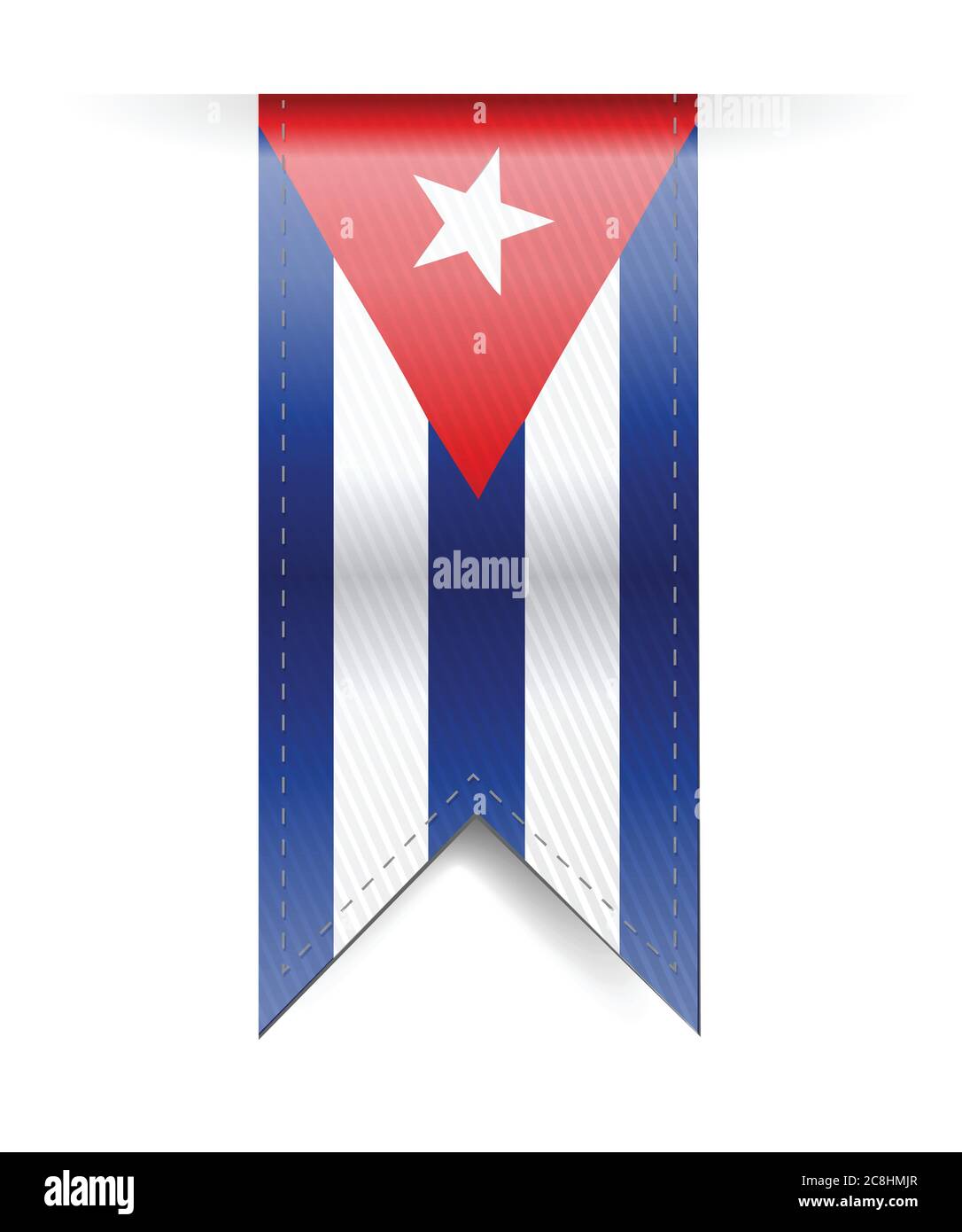 Cuba flag banner illustration design over a white background Stock ...