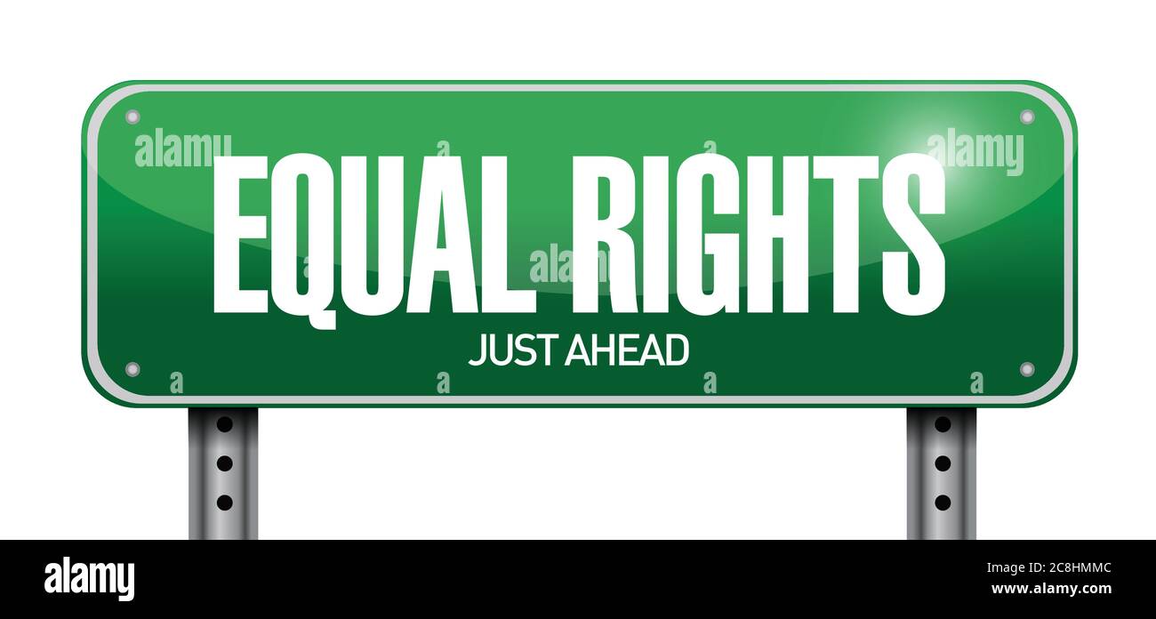 Equal rights sign illustration design over a white background Stock ...