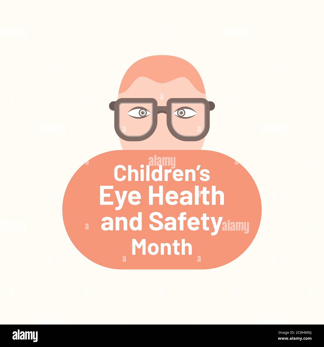 august is children's eye health and safety month awareness poster ...