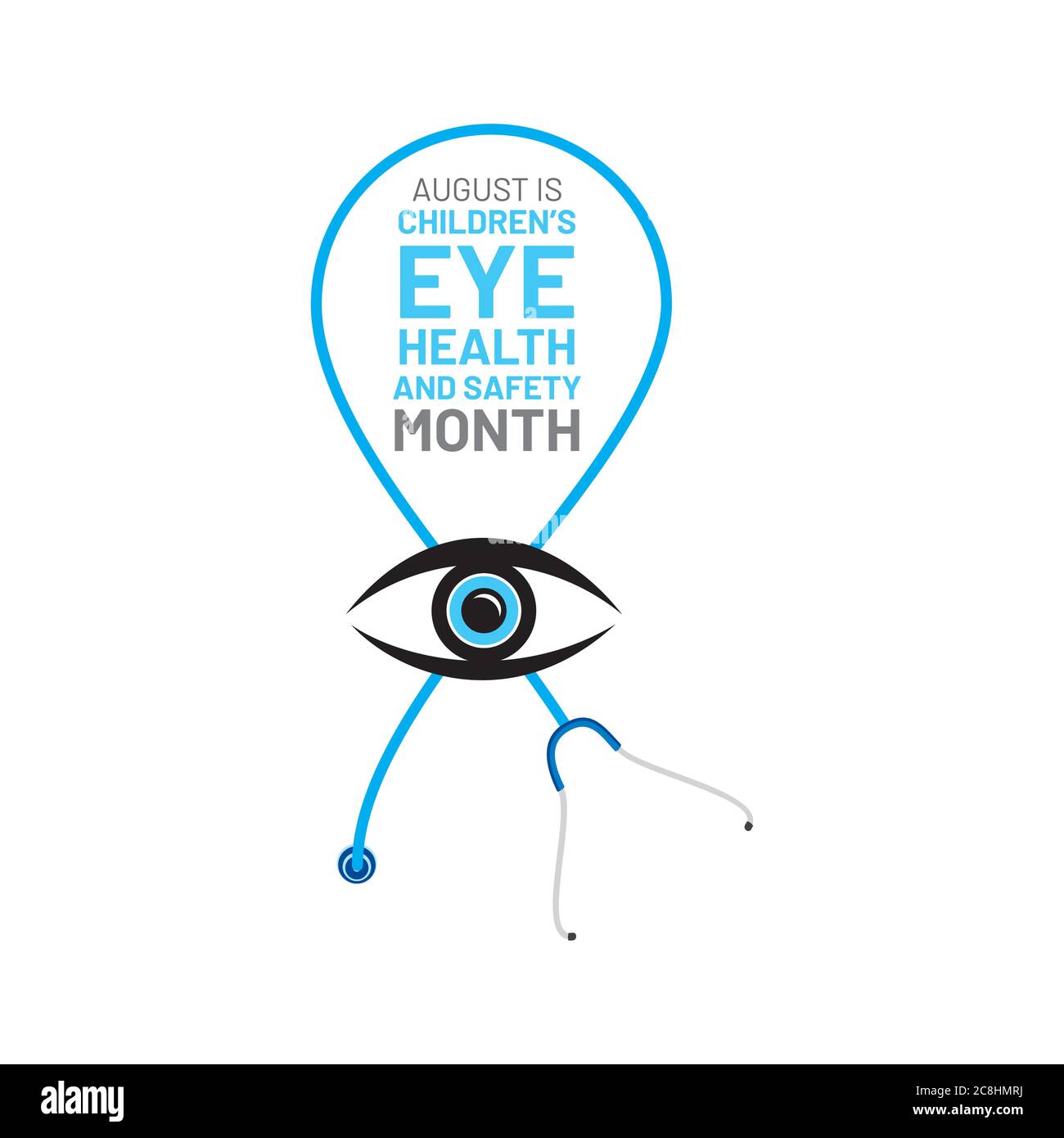 august is children's eye health and safety month awareness poster ...