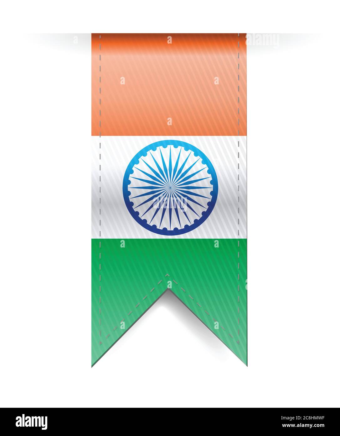 India flag banner illustration design over a white background Stock ...