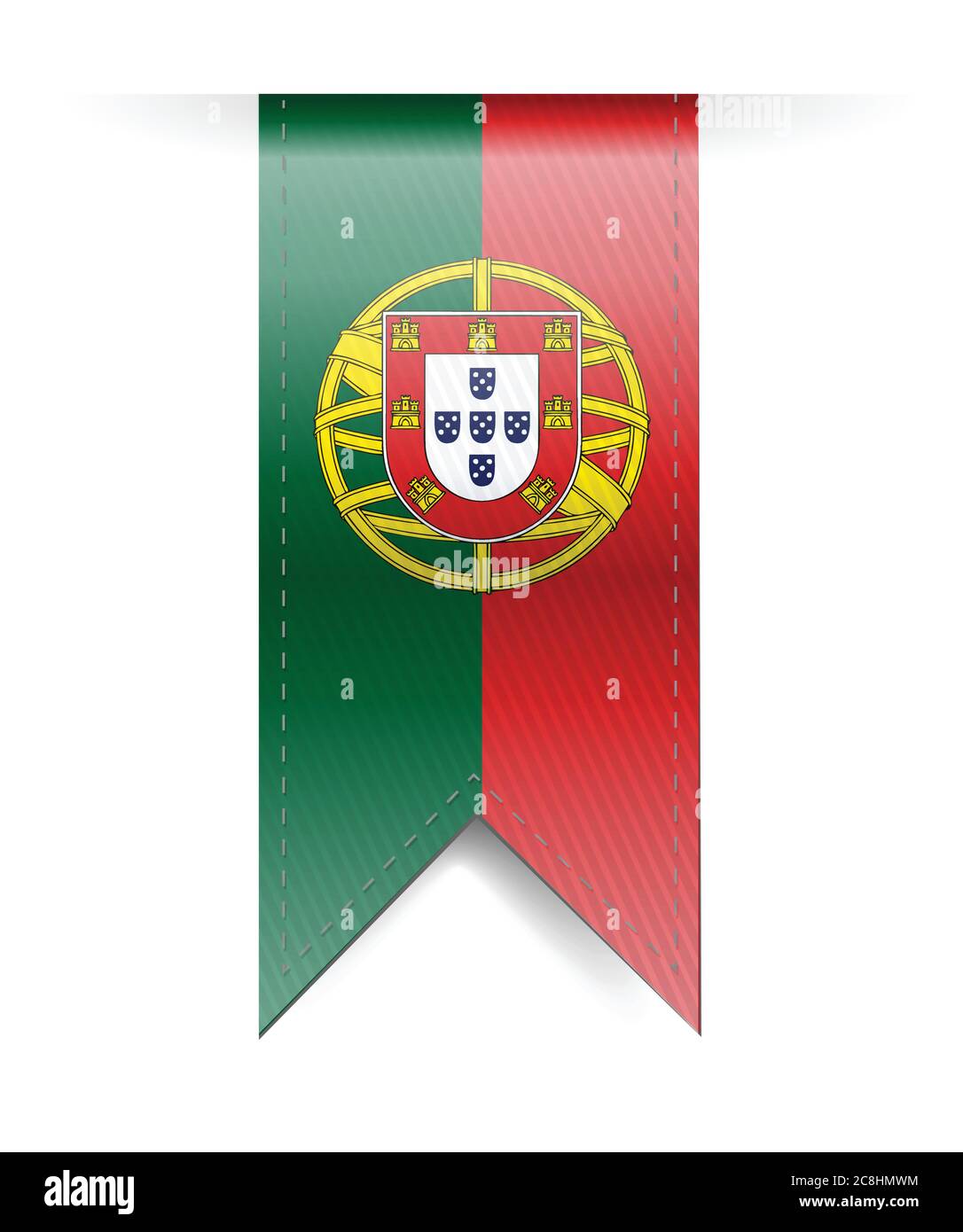 Portugal flag banner illustration design over a white background Stock ...