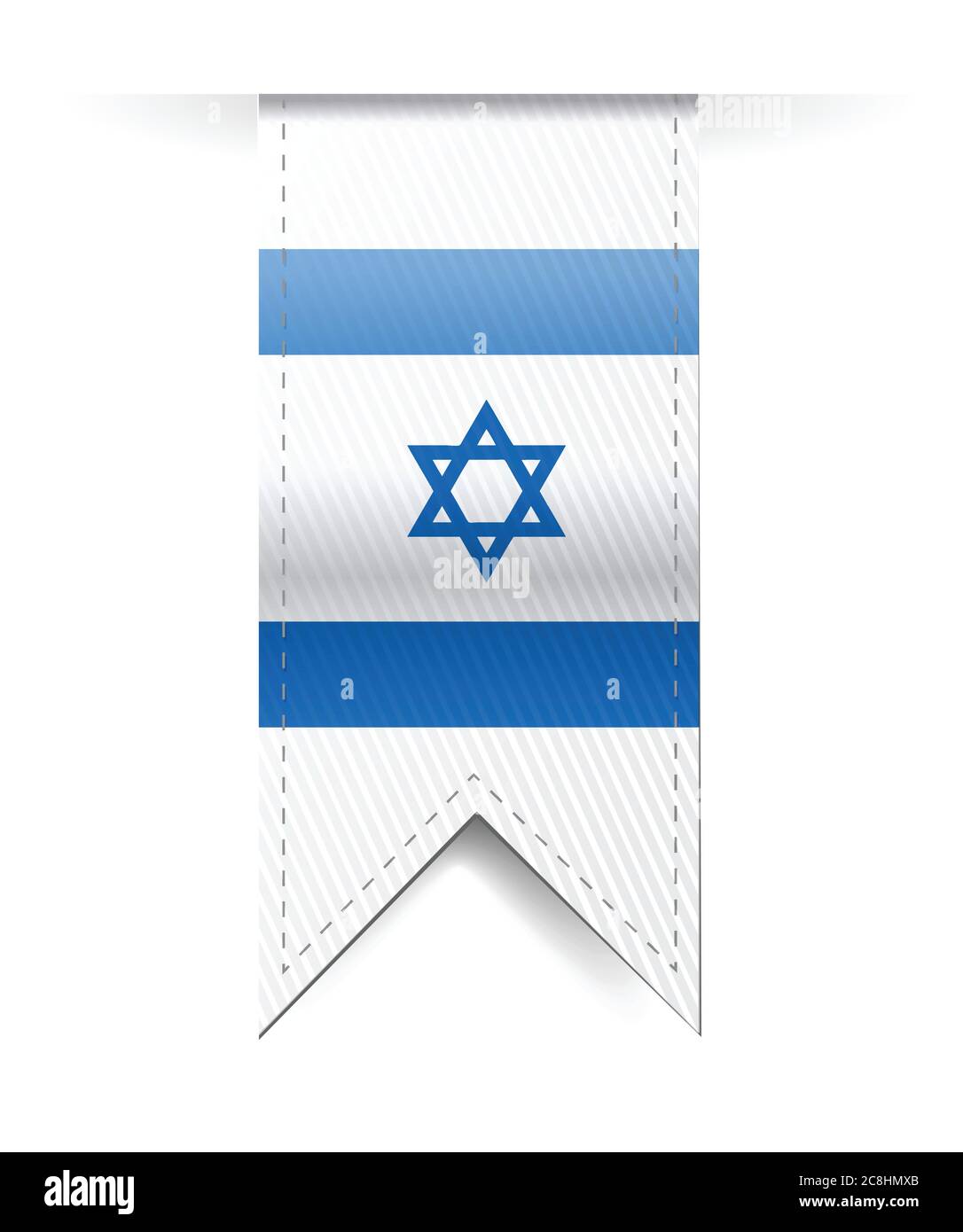 Israel flag banner illustration design over a white background Stock ...