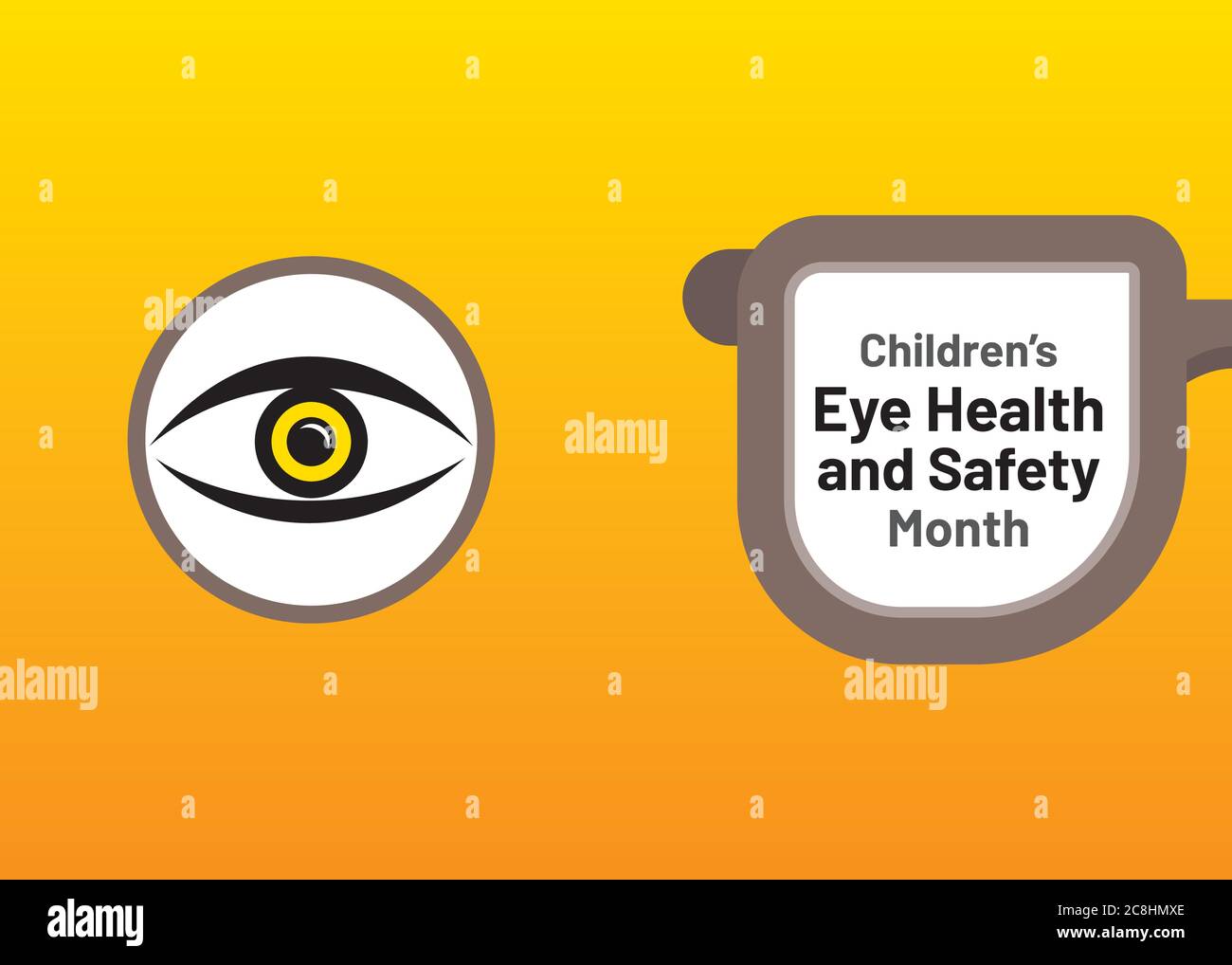 august is children's eye health and safety month awareness poster ...