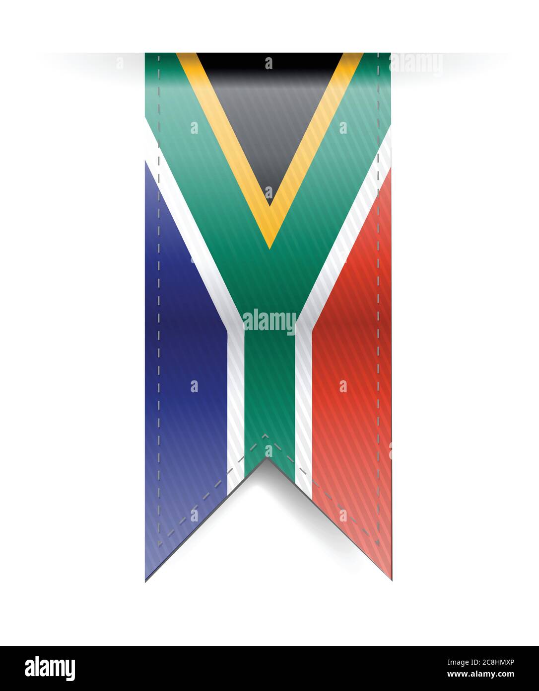 South africa flag banner illustration design over a white background ...