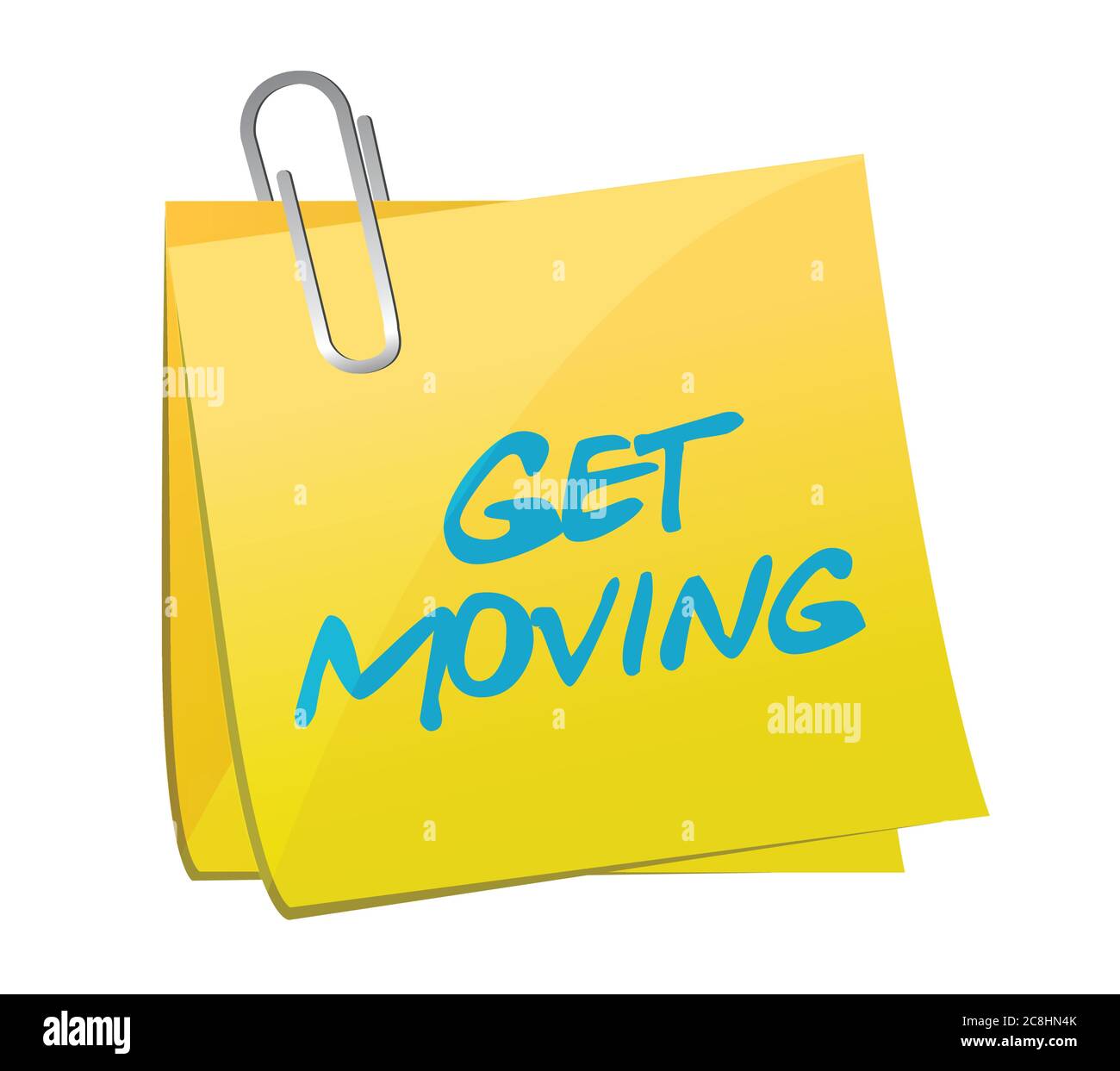 Get moving post illustration design over a white background Stock ...