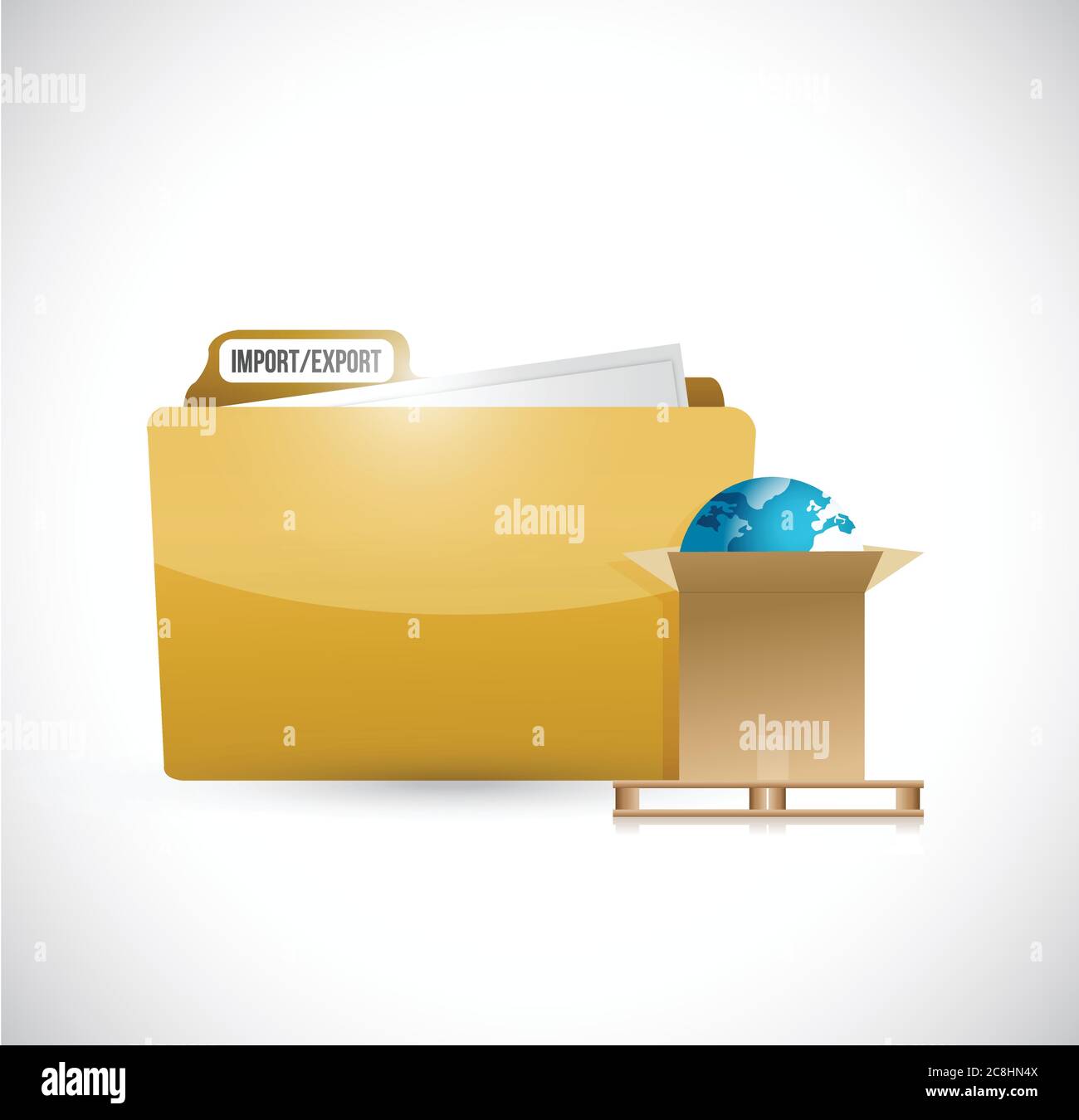 Import and export documents illustration design over a white background ...