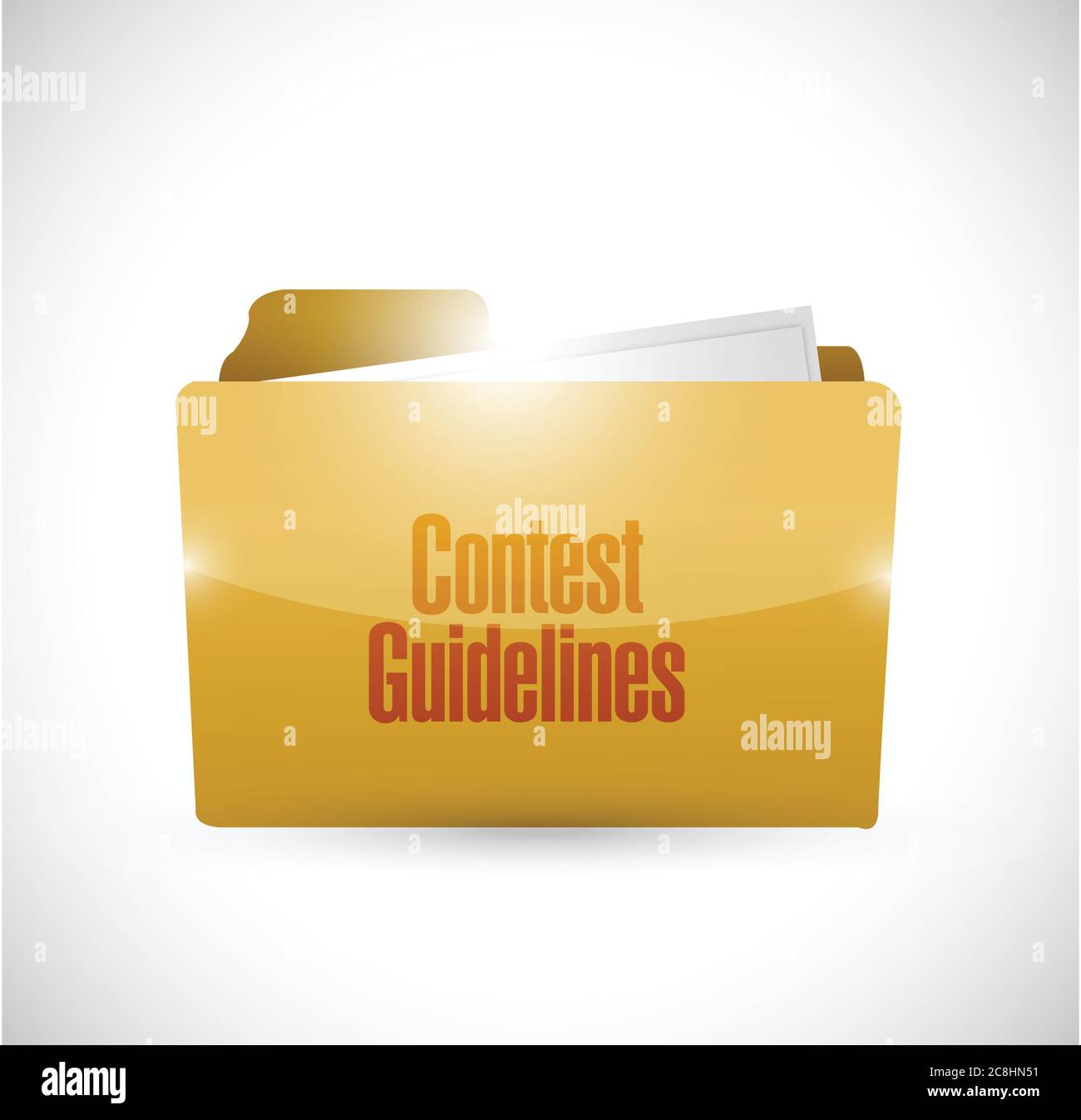 Contest guidelines folder illustration design over a white background ...