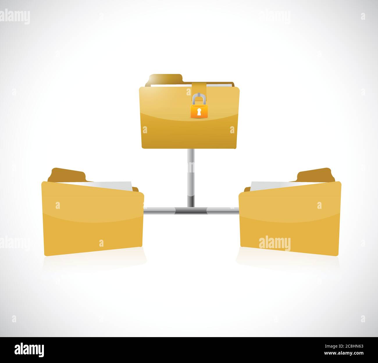 Folder diagram network illustration design over a white background ...