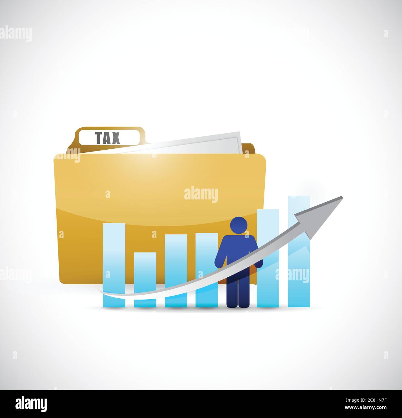 Business tax folder illustration design over a white background Stock ...