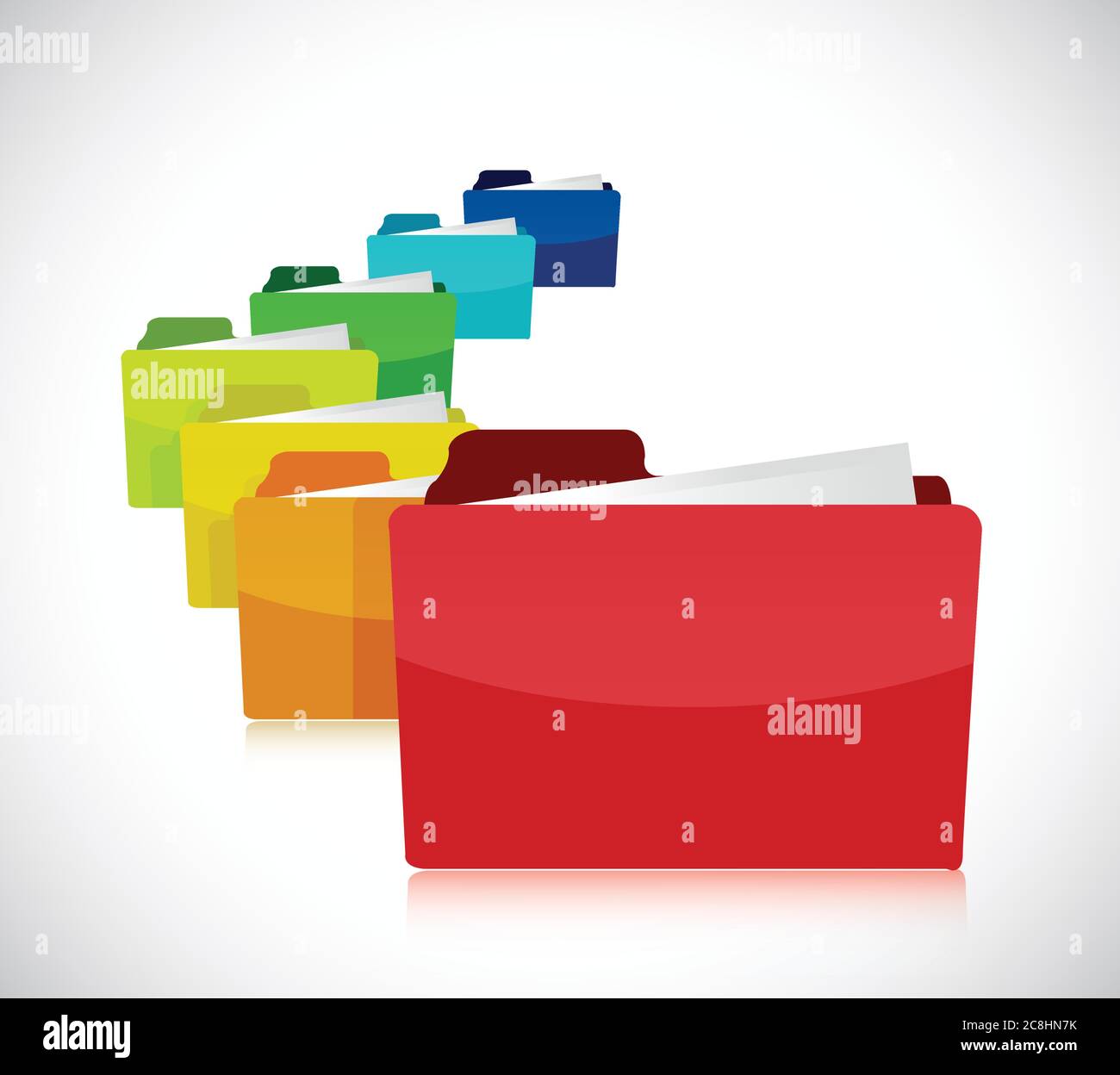 Color folders illustration design over a white background Stock Vector ...