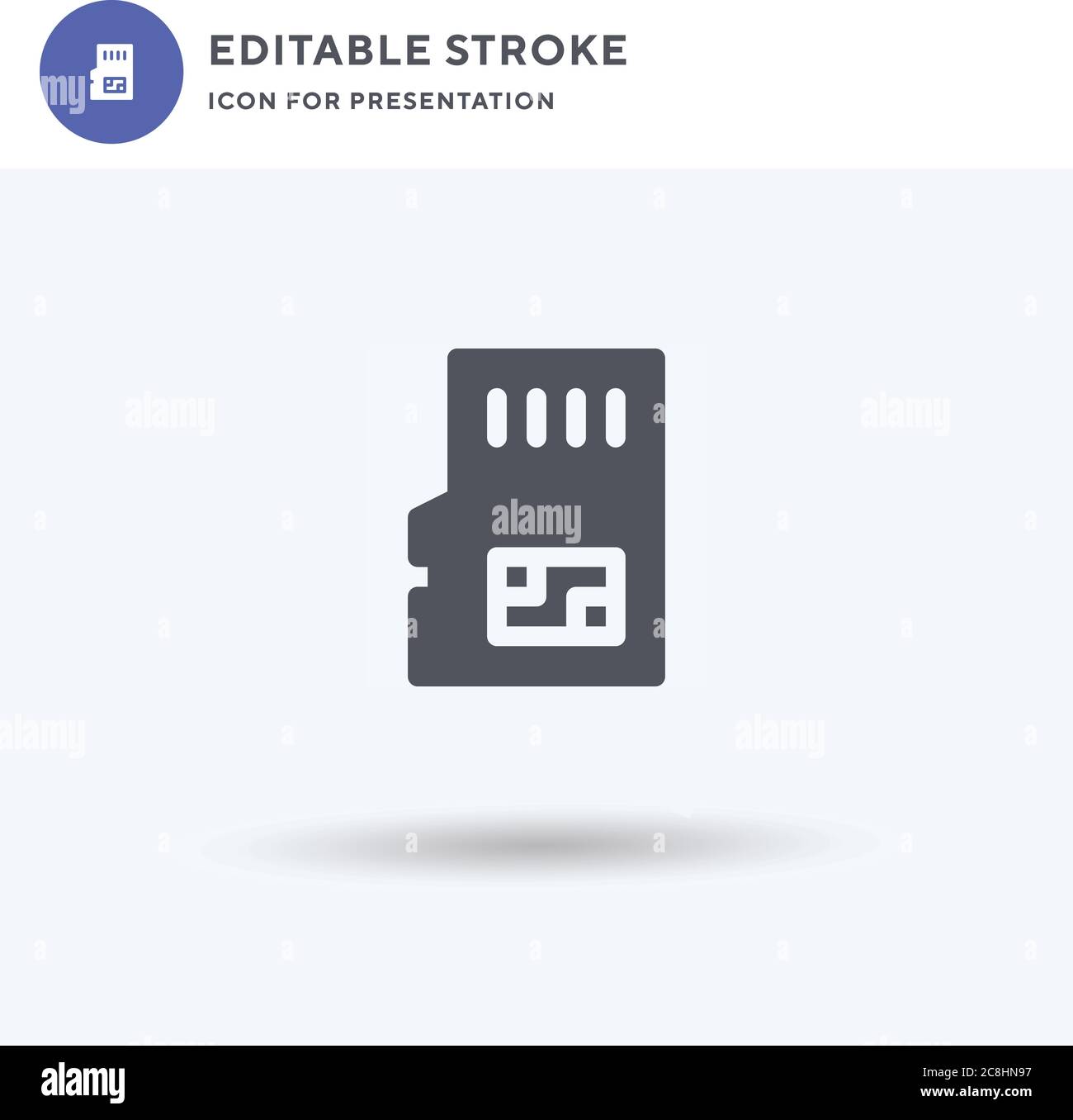 Sd Card icon vector, filled flat sign, solid pictogram isolated on ...